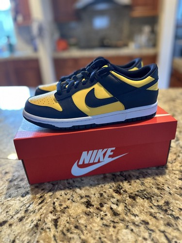 Nike Dunk Low GS Michigan 2021 Navy Blue Yellow White CW1590-700 ...