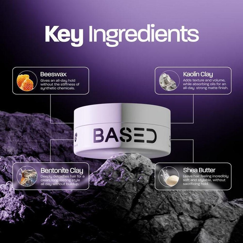 Based Bodyworks Hair Clay | High Hold & Low Shine | Matte Finish ...