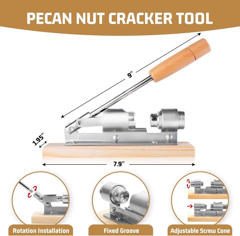 Nut Cracker Machine Splitter Tool Breaker Pecan Sheller Walnut Almond ...