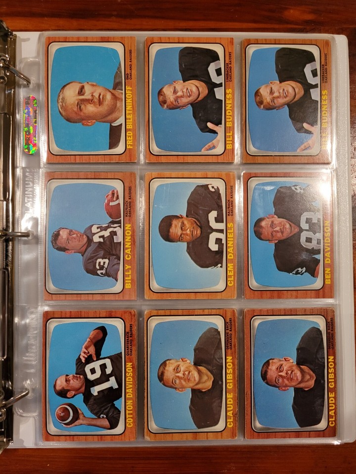 1966 Topps Football Cards Complete Set With Duplicates In Sheets With ...