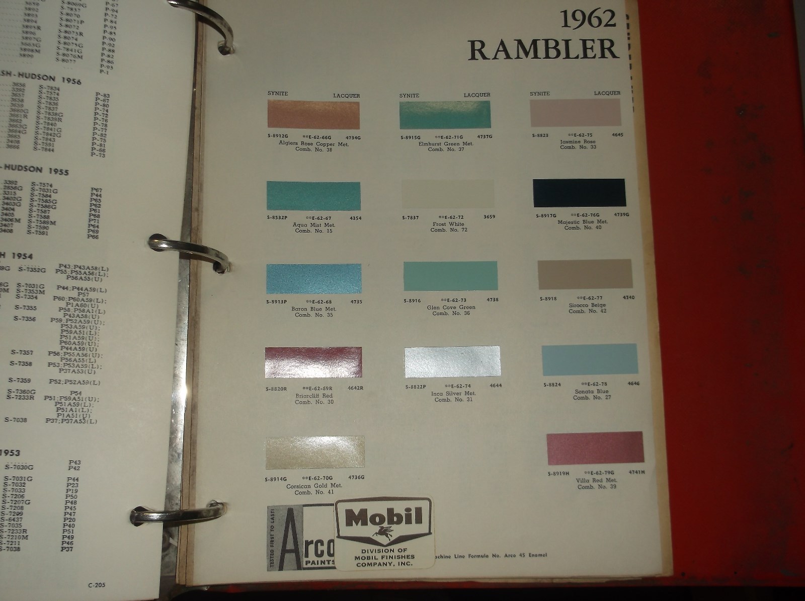 1962 Rambler Color Chip Sheet Brochure | eBay