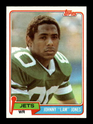 1981 Topps #16 Johnny "Lam" Jones New York Jets Rookie RC NM-MT Card ...