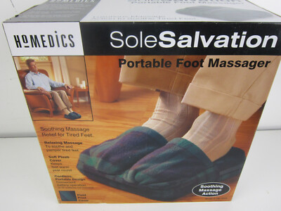 HoMedics Sole Salvation Portable Battery Operated Fleece Foot Massager ...