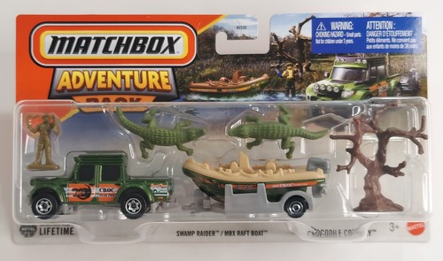Adventure Pack Crocodile Country SWAMP RAIDER & MBX Raft Boat MATCHBOX ...