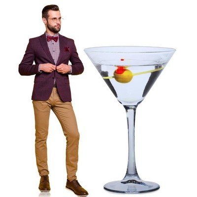 5ft Martini Glass Stand up Cardboard Cutout Life Size Martini Cocktail ...