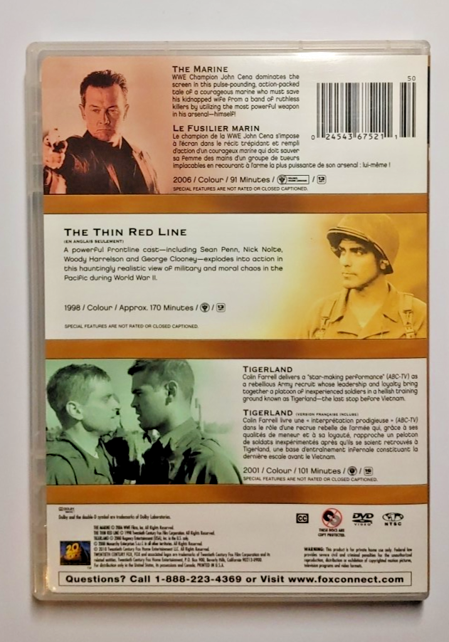 The Marine/The Thin Red Line /Tigerland (Fox Triple Feature) Bilingual ...
