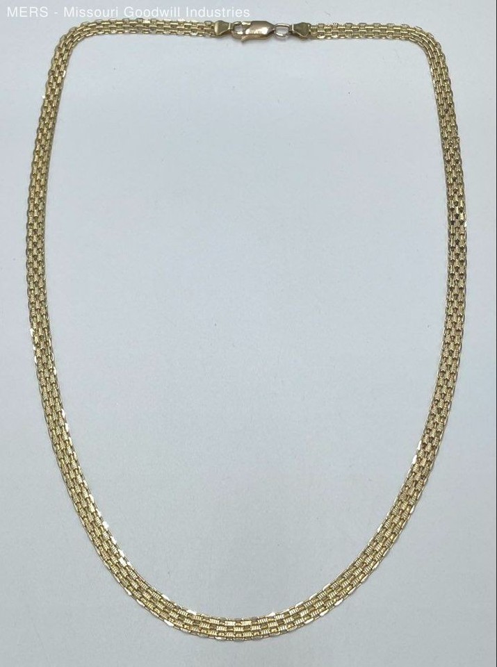 20.5" 14K Yellow Gold Bismark Link Chain Necklace - 12.22 Grams | eBay