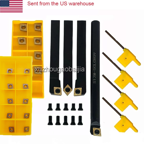38pc CNC 12mm Lathe Turning Tool Holder Boring Bar CCMT32.51 Carbide ...