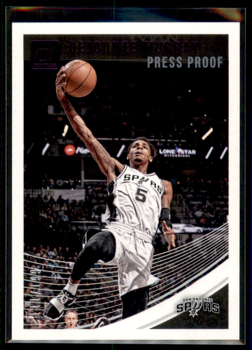 2018-19 Donruss Press Proof PURPLE Dejounte Murray Spurs #101 111/199 ...