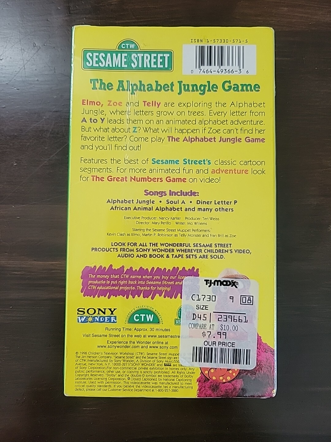 Sesame Street - The Alphabet Jungle Game (VHS, 1998) for sale online | eBay