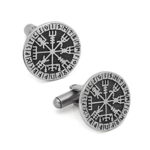 Viking Runes Boussole Boutons Vegvisir Islandais Nordique Mariage Marié ...