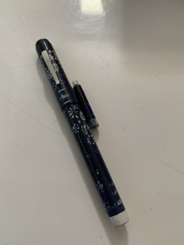 Stylo plume marine et blanc | eBay