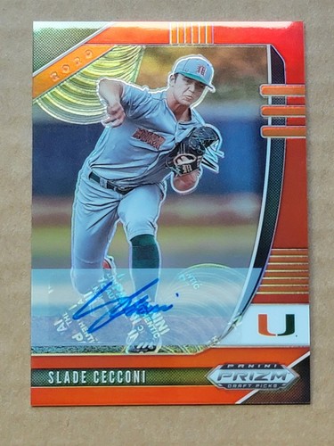 Slade Cecconi 2020 Panini Prizm Draft Picks Red Refractor 40/50 ...