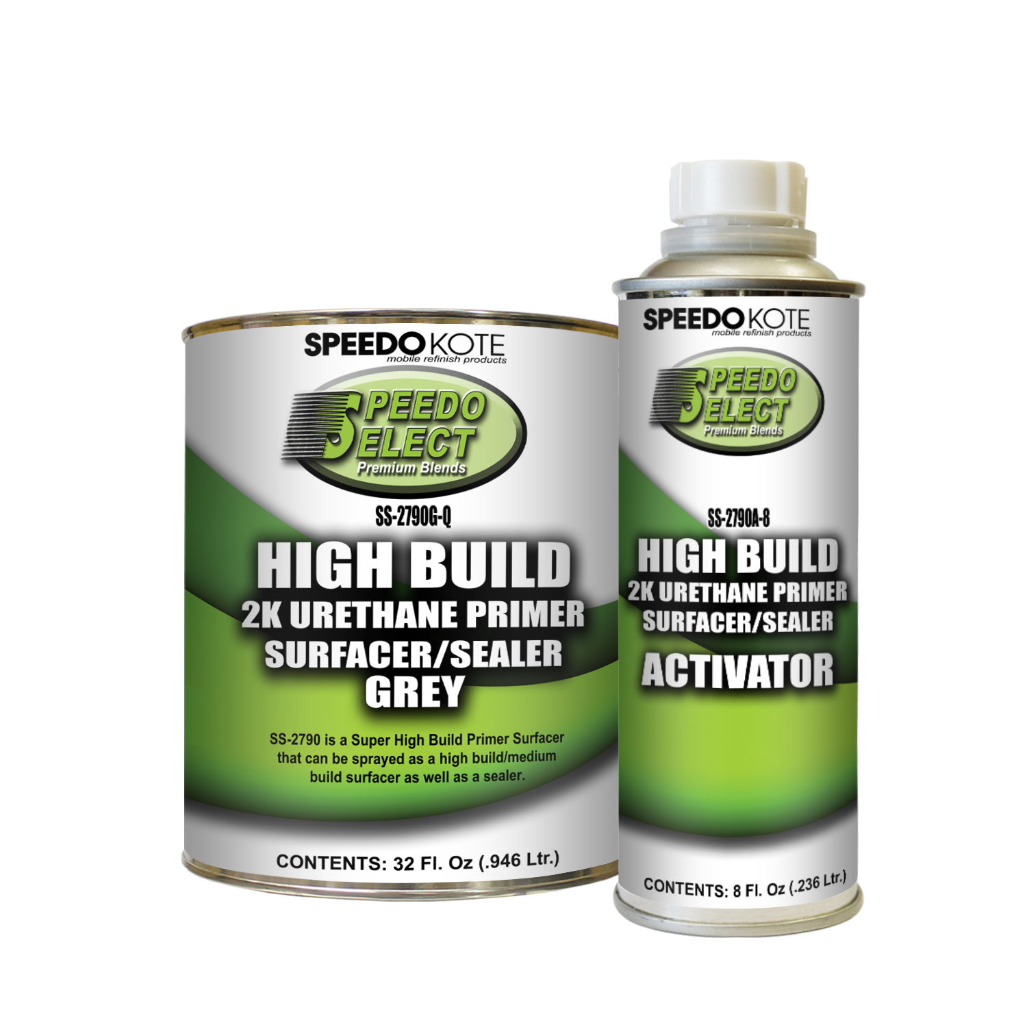 Super Fill High Build 2K Urethane Primer Gray Quart Kit | Speedokote ...
