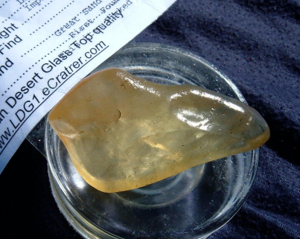 Libyan Desert Glass Meteorite Tektite impact specimen( 150 ct ...