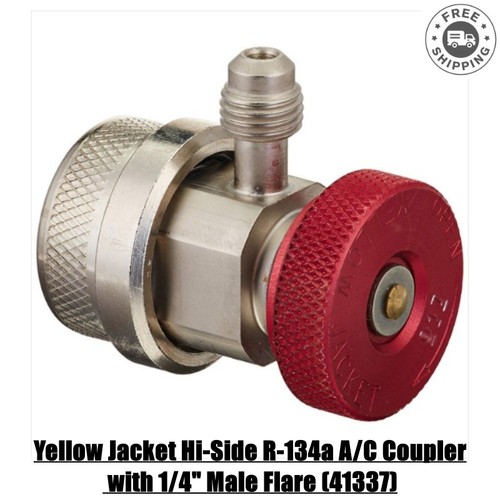 Yellow Jacket Hi-Side R-134a A/C Coupler with 1/4" Male Flare (41337 ...