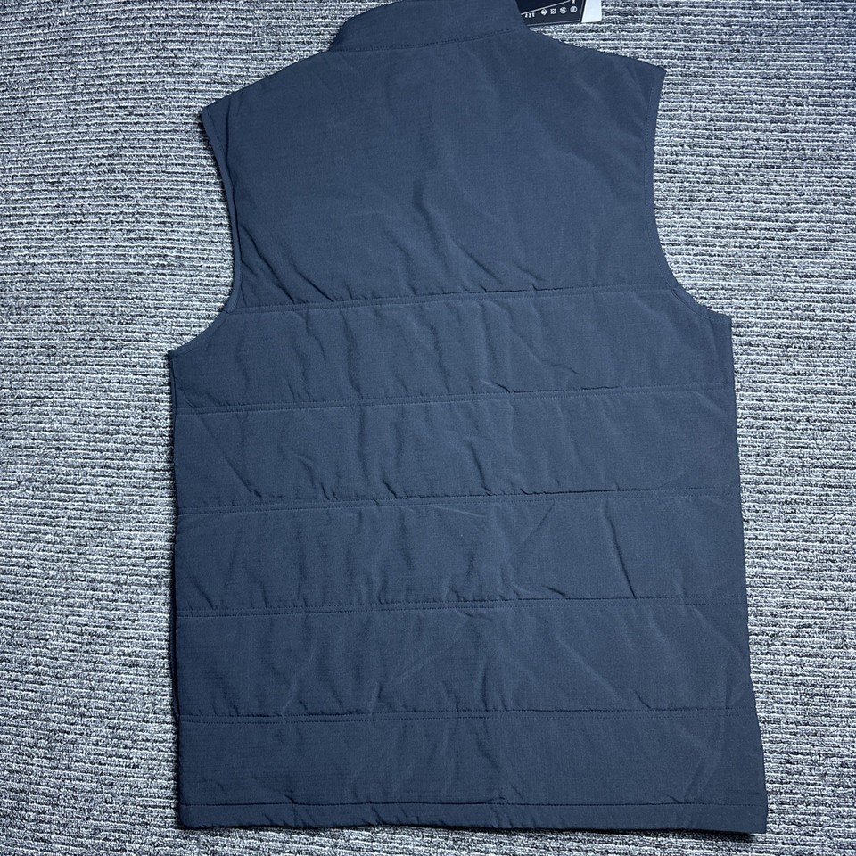 Travis Mathew Cold Bay Puffer Vest Men M Black Full Zip Golf Jacket ...