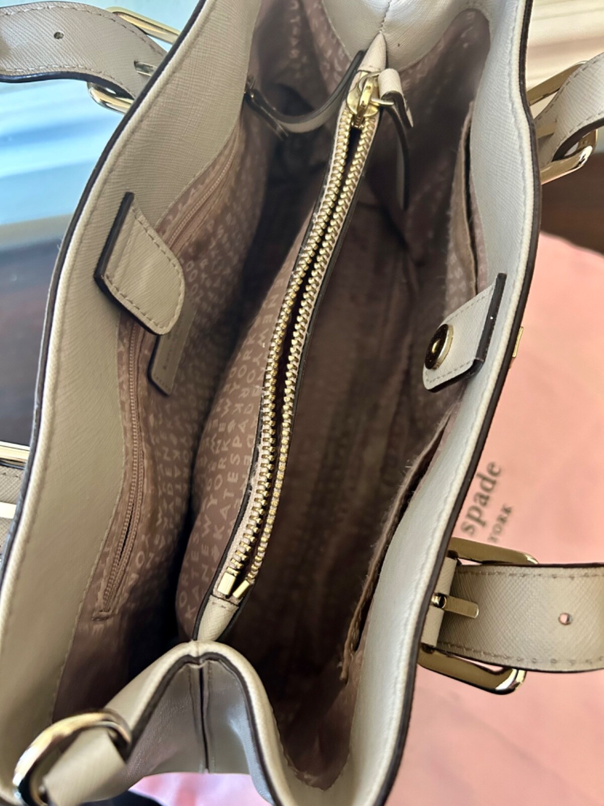 KATE SPADE Cove Street Province Satchel In Taupe/Gray Saffiano Leather ...