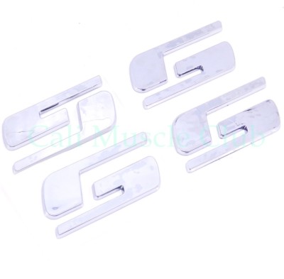 "SS" Emblem 2003-2006 Silverado SS Door Tailgate Silver Custom 2 set | eBay