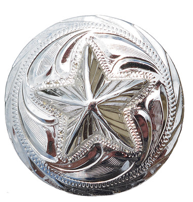 1 1/2'' Hand engraved Silver Star Concho # T287 | eBay