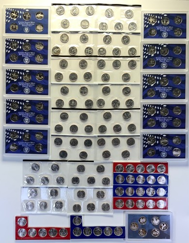 1999 -2009 Complete Mint Packaged 168 State Quarter PDS Clad BU & Clad ...