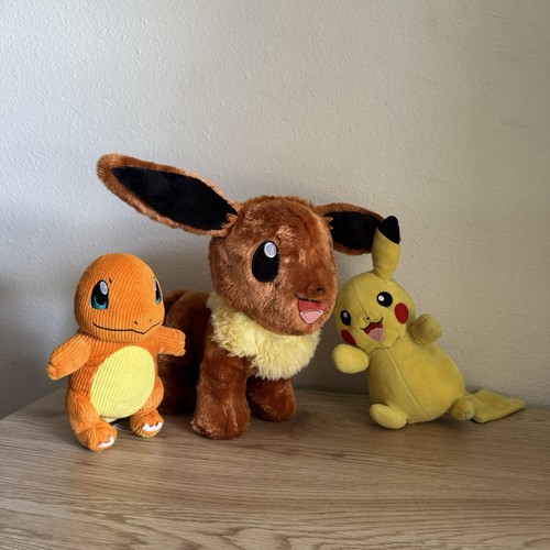 Pokemon Plush Lot Evee Build a Bear Pikachu & Charizard Corduroy ...