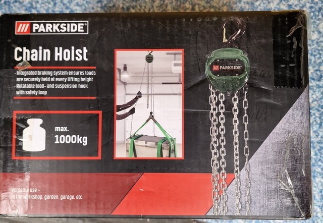 Parkside Chain Hoist Easy lifting and lowering of loads up to 1000kg ...