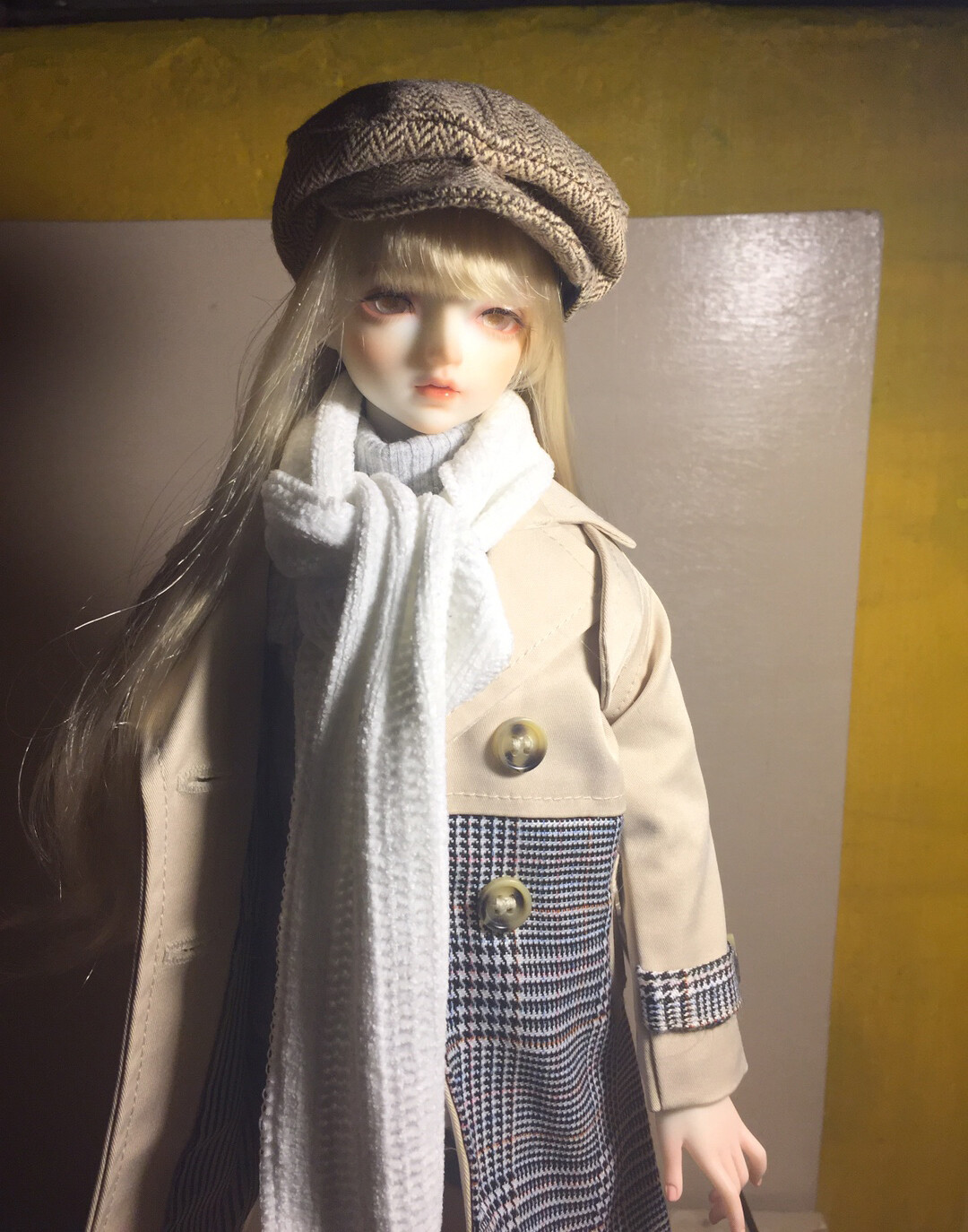 Beret Hat / Cap for BJD Male MSD 1/4 1/3 1/6 AOD AS Luts Super Dollfie ...