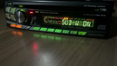 ALPINE OLD SCHOOL CAR AUDIO STEREO IN DASH CD UNIT CDM-7874 VINTAGE ...
