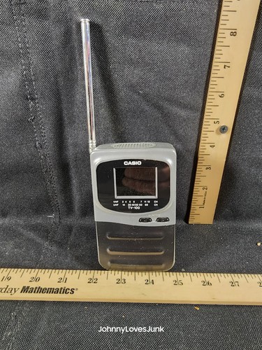 Vintage Casio TV 100-B Pocket Mini Television Works Turns On Complete ...