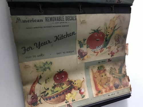 Antique Sample Decals Book Transfers Lot American 14”x12” A36 | eBay