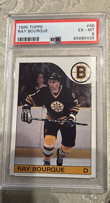 1985 Topps Hockey #40 Ray Bourque Boston Bruins HOF PSA 6 | eBay