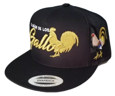 GALLO GIRO EL SEÑOR DE LOS GALLOS HAT MESHTRUCKER BLACK SNAP BACK ...
