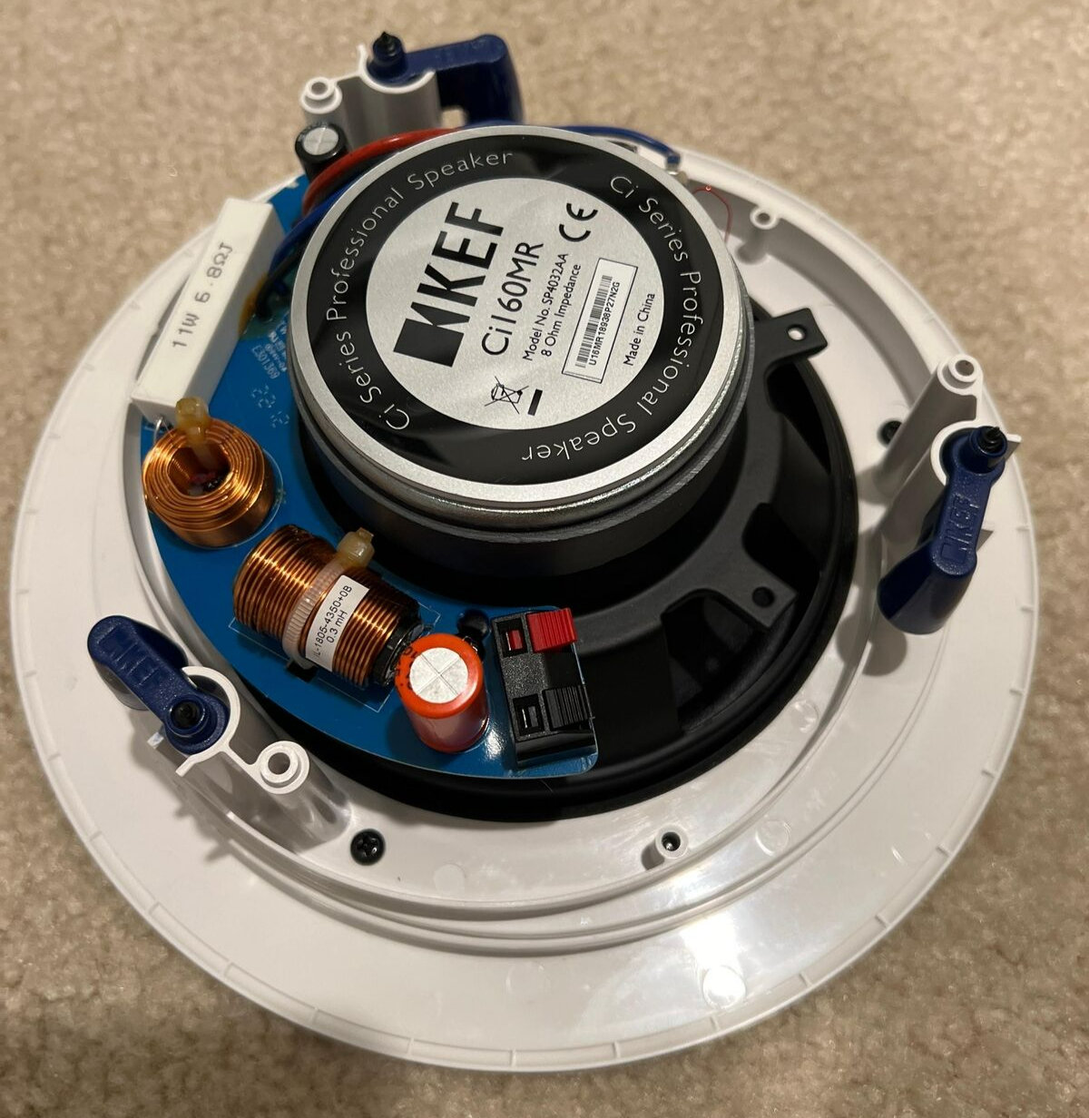 KEF Ci160MR UNI-Q 6.5" Round In-Ceiling Speakers(Pair) Black(Open Box ...