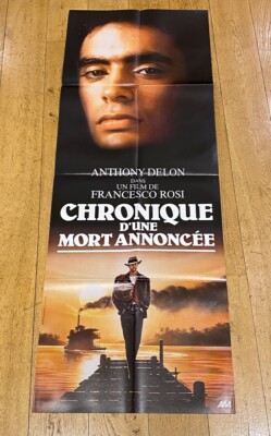 CHRONIQUE D'UNE MORT ANNONCÉE Affiche cinéma 60x160 ROSI, ANTHONY DELON ...