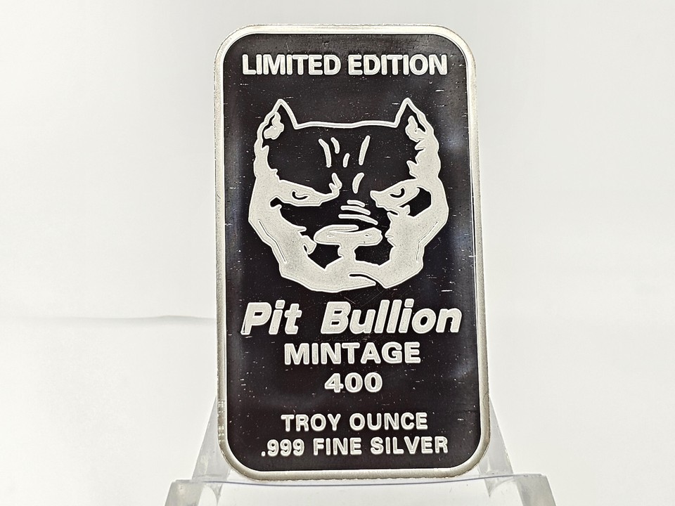 1oz .999 Fine Silver Pit Bullion "Federal Reserve" Art Bar **ONLY 400 ...