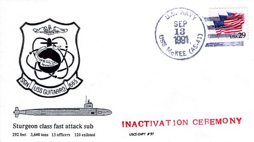 USS GUITARRO SSN 665 INACTIVATION CEREMONY 1991 FDC15421 | eBay