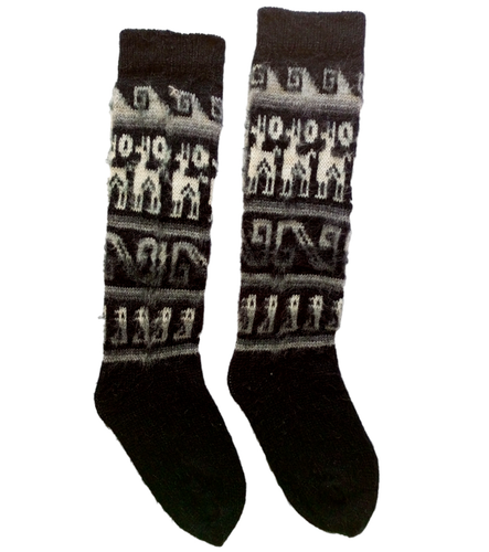 Winter socks for men, knitted with alpaca and llama wool. Made in Bolivia. | eBay