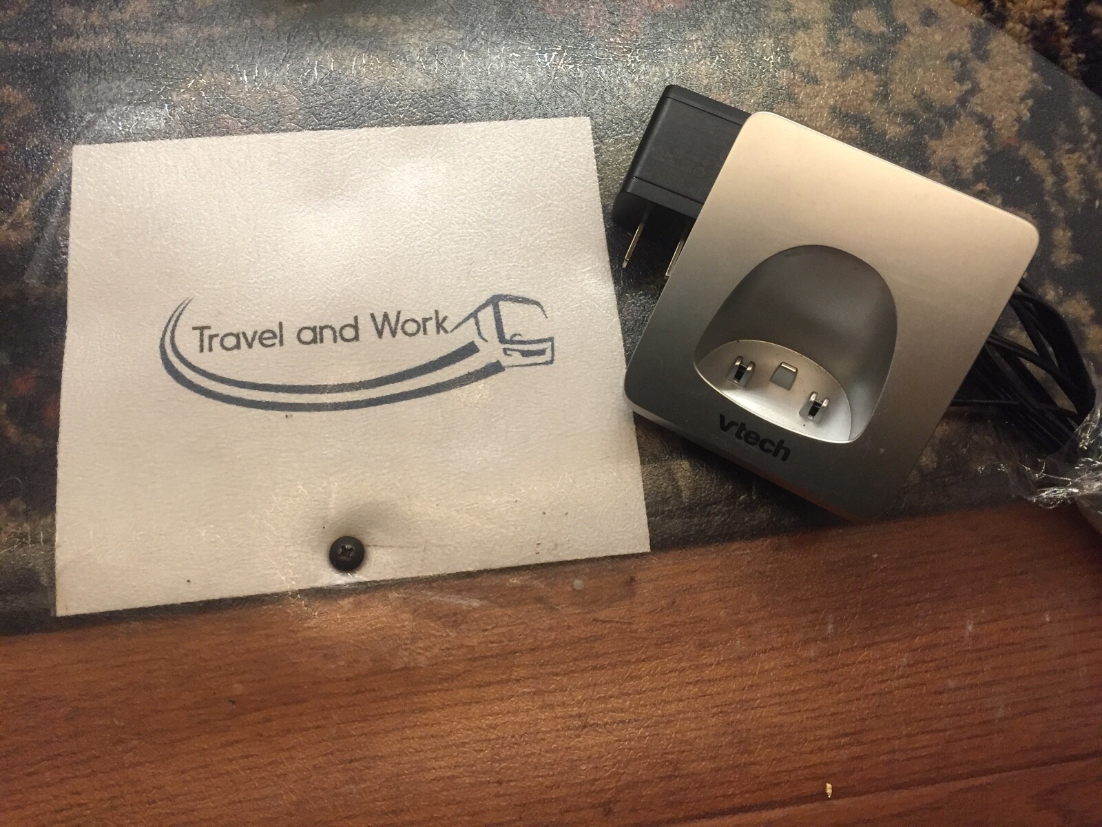 VTech 4H20 Cordless Phone Handset Cradle Black and U060030a12v AC ...