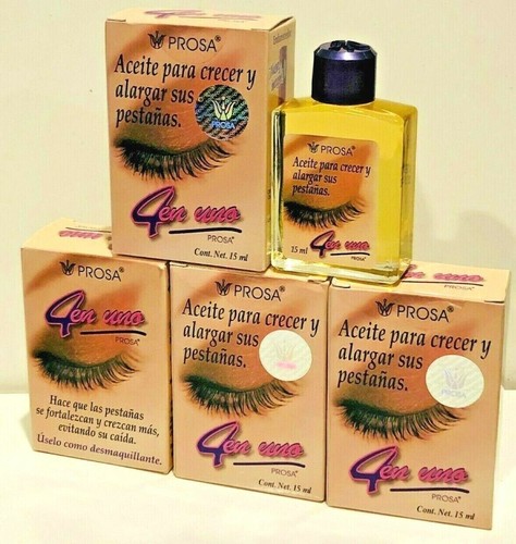 PROSA ACEITE PARA CRECER Y ALARGAR SUS PESTANAS 4EN UNO 4 BOTTLES ...