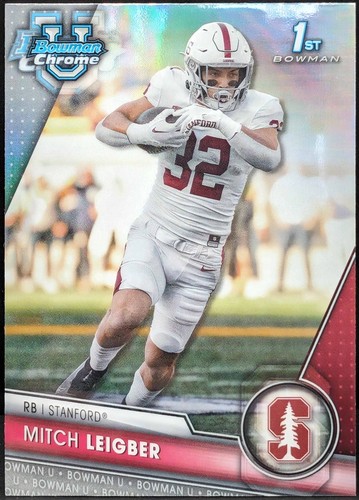 2023 Bowman Chrome University Refractor Parallel #142 Mitch Leigber ...