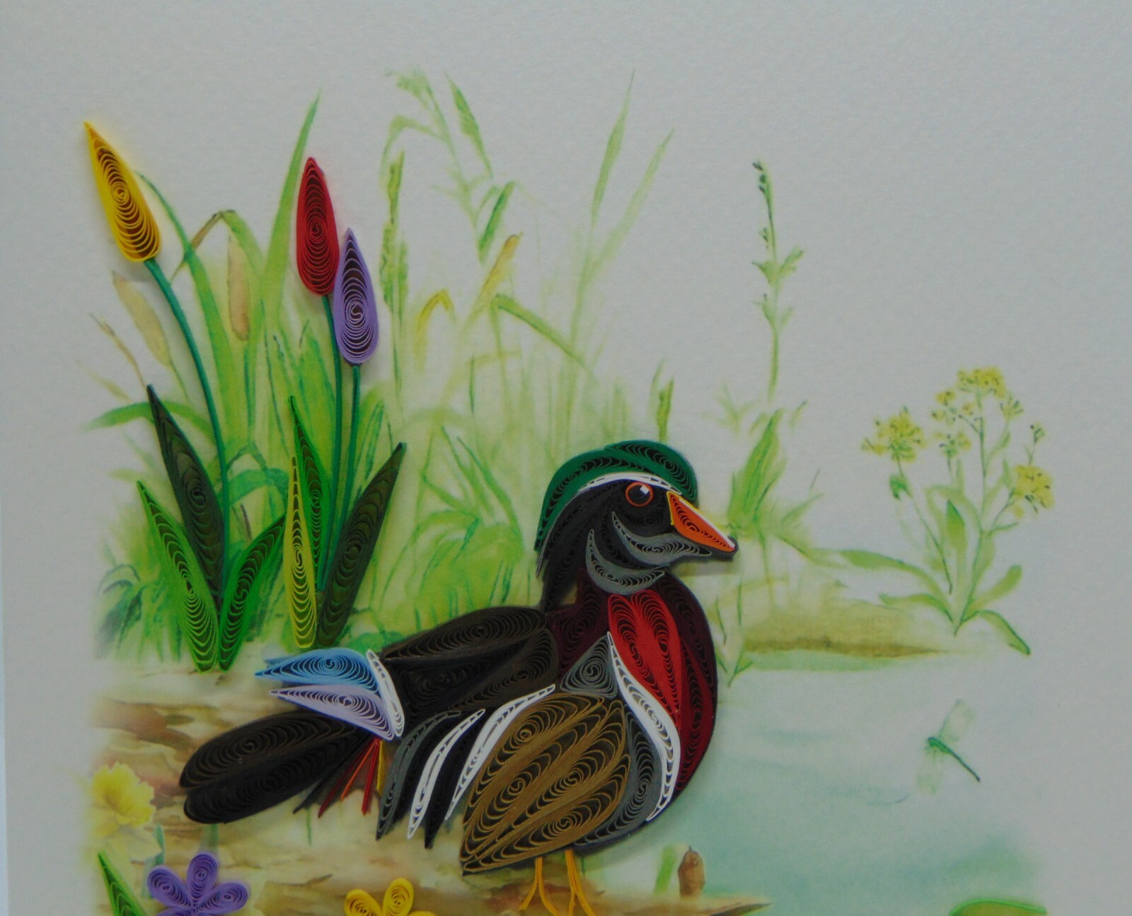 Wood Duck Quilling Greeting Card - Unique Dedicated Handmade Art | eBay
