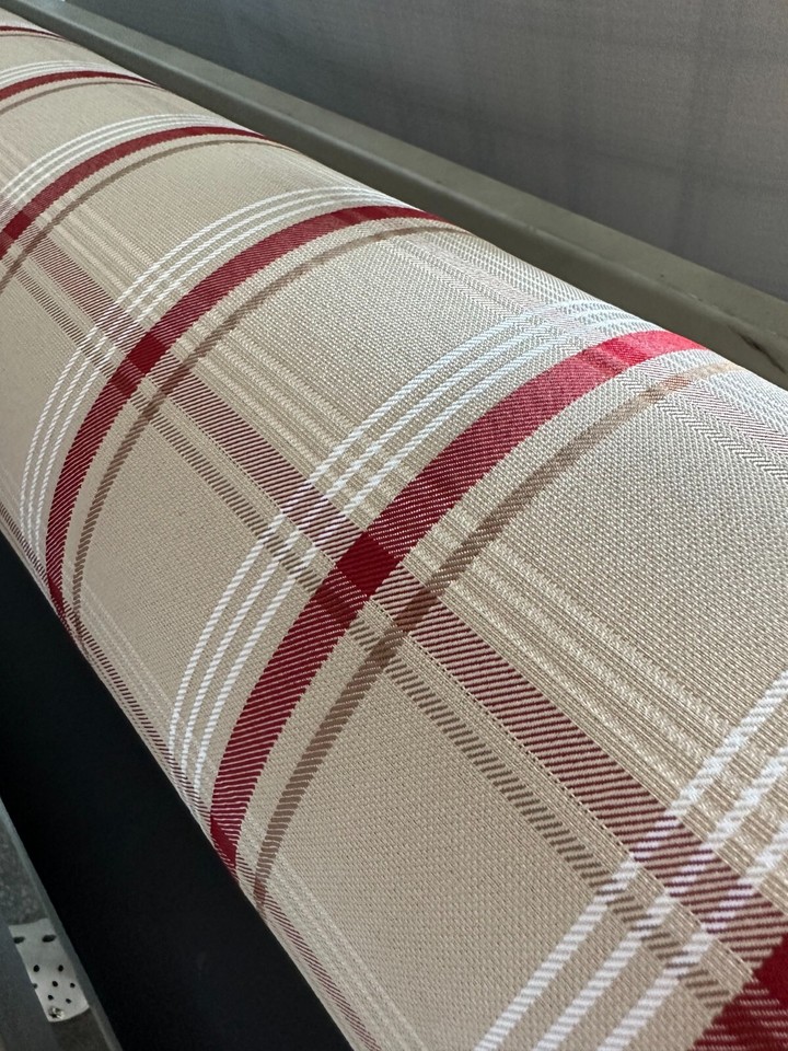 Beige Tan GTI Plaid Car Upholstery Fabric - VW Golf MK7- 3mm Foam - 59 ...