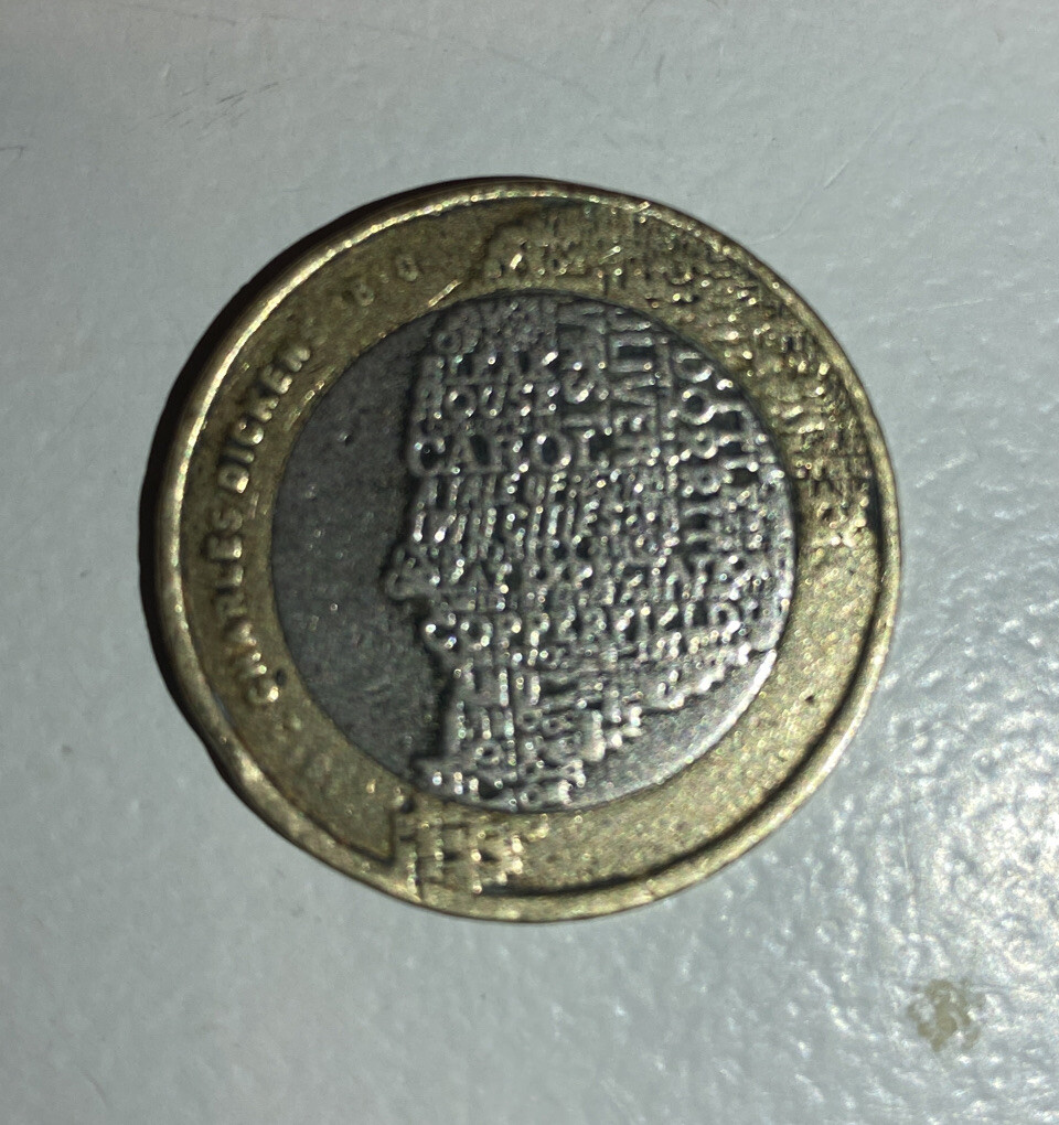 Extremely rare £2 Coin 1812-1870 Charles Dickens - TWO POUND with ...