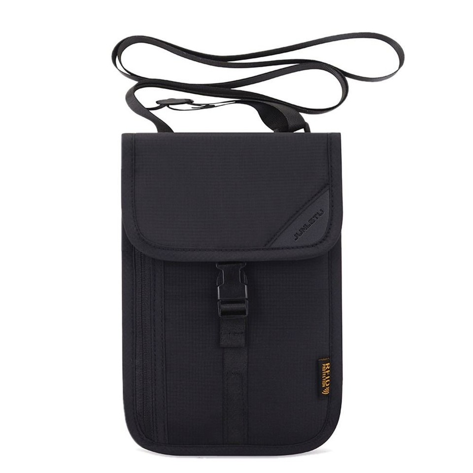 Cover Pouch Wallet Neck Stash RFID Blocking Passport Bag ID Card Holder ...