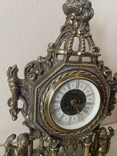Vintage Antique Lowenthal WEST GERMANY Cast Bronze Clock Beautiful ...