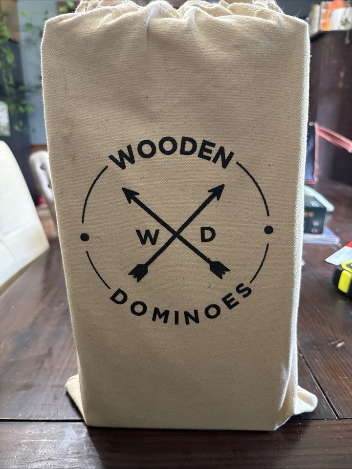 Giant Wooden Dominoes 28-Piece Jumbo Set Natural Wood & Black Dot | eBay