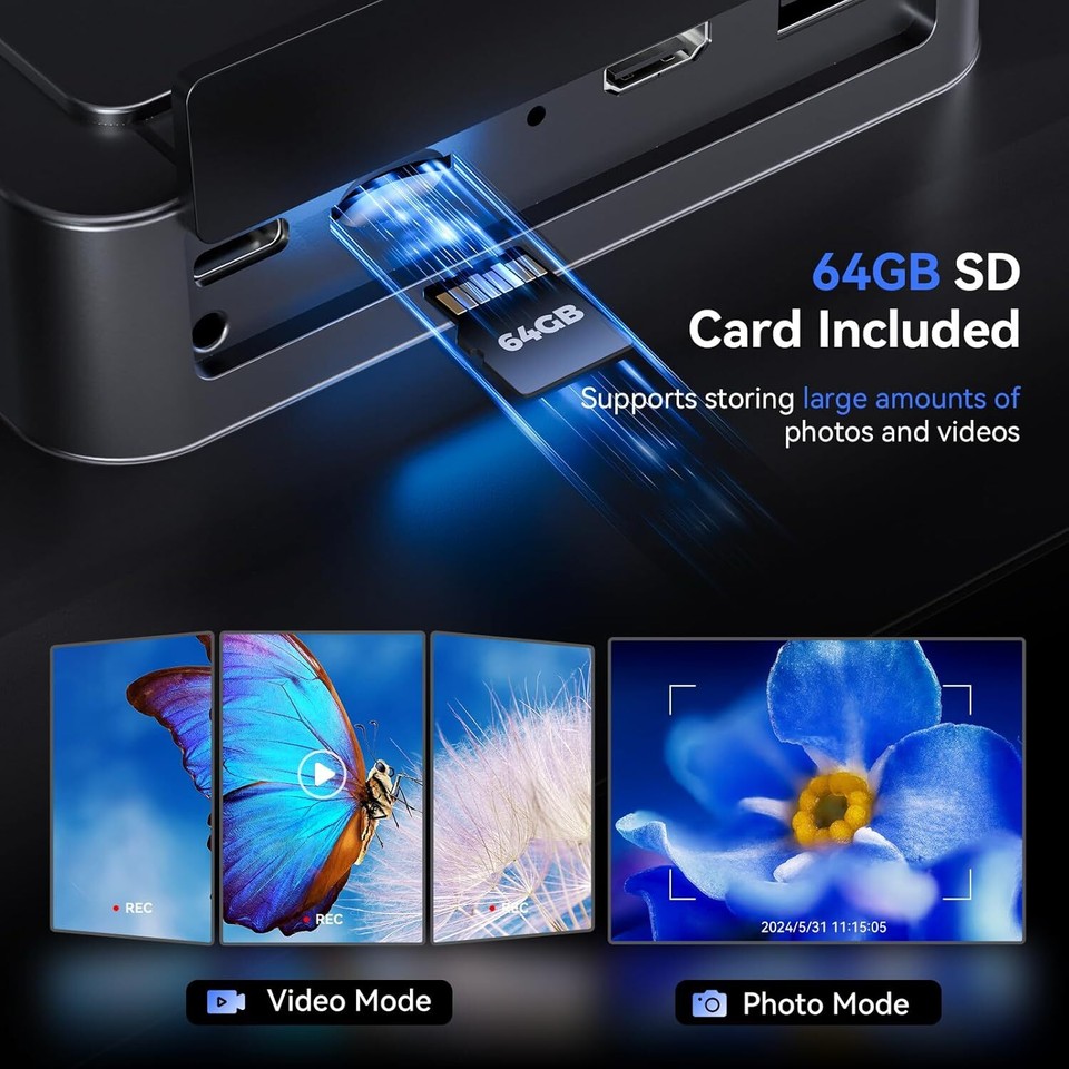 TOMLOV TriL110 3 Lens 2K HDMI Digital Microscope 2500X Magnifier Coin ...