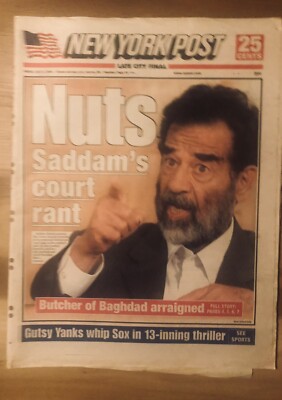 New York Post Newspaper -Jul.2,2004-Saddam Complete Paper-Cool Ads ...