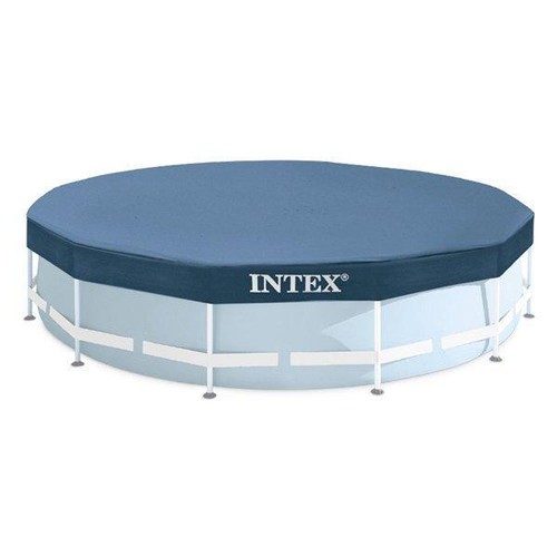 Intex Above Ground Pool Cover for 10ft Round Metal Frame Above Pools ...